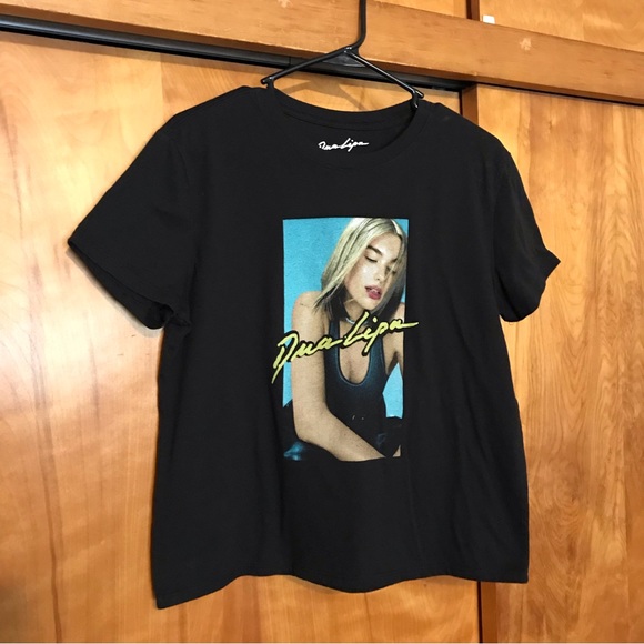 Dua Lipa | Tops | Dua Lipa Graphic Tee Shirt Black Pop Music Concert ...